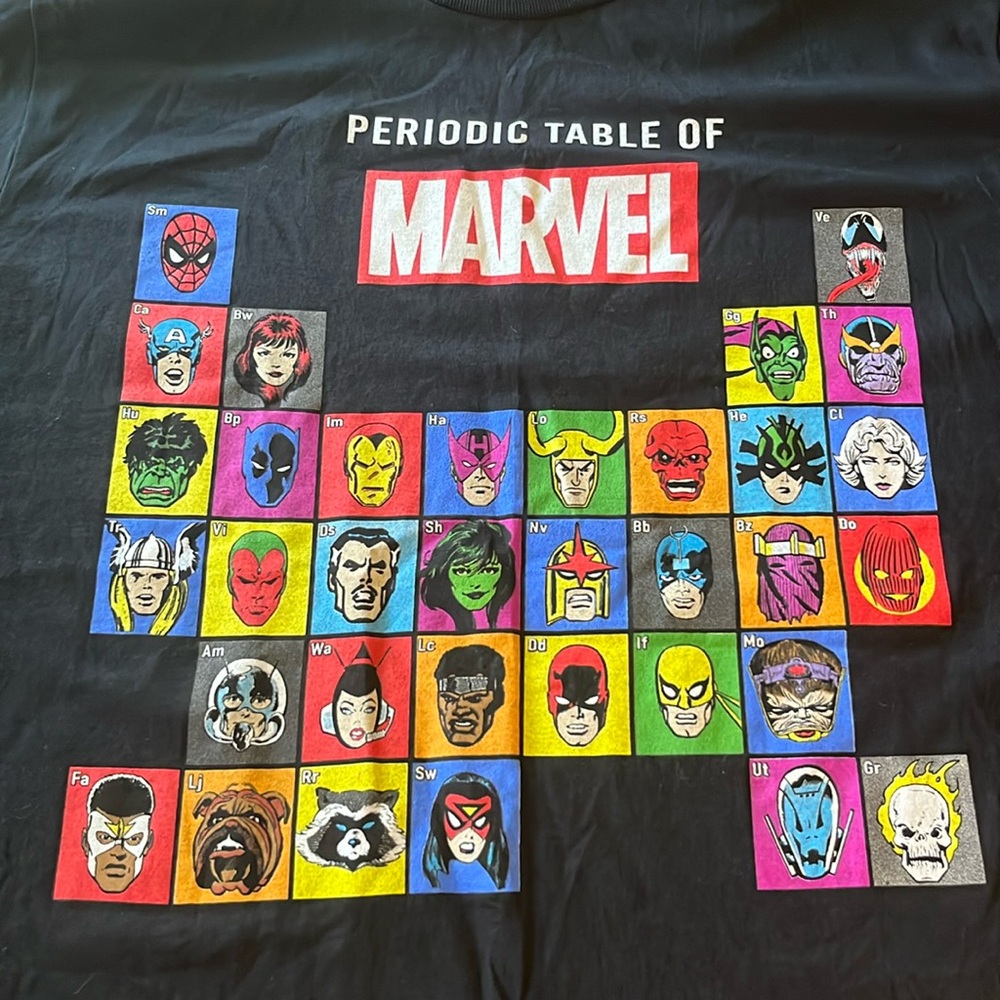 Periodic Table Of Marble Xl Shirt Old School Characte… - Gem